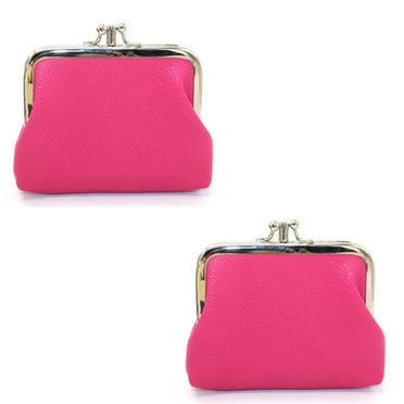 HeroNeo Women Men Leather Coin Purse Card Wallet Clutch Double Zipper ...