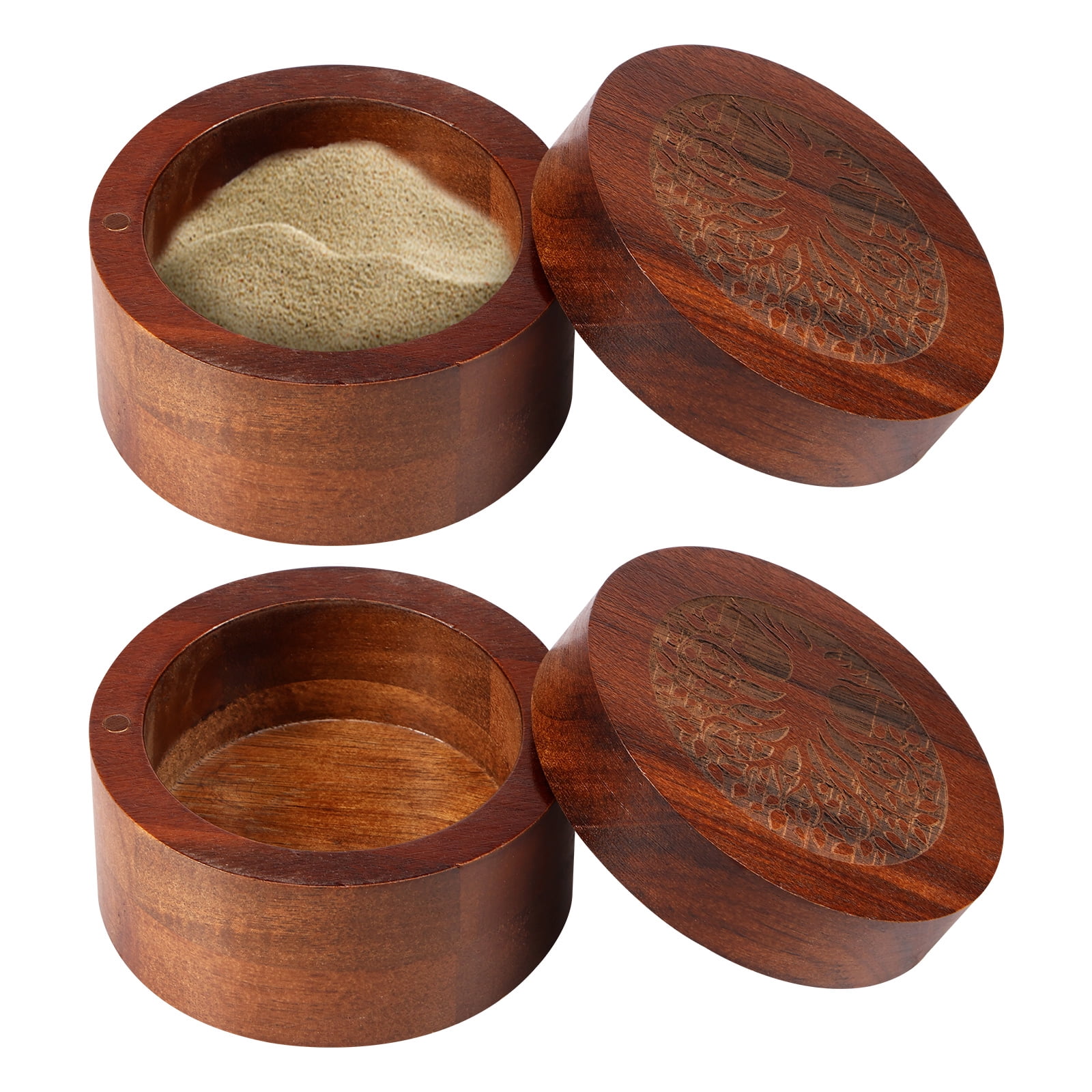 2PCS Wood Mini Urn Emotional Support Small Urn with Tree of Life ...