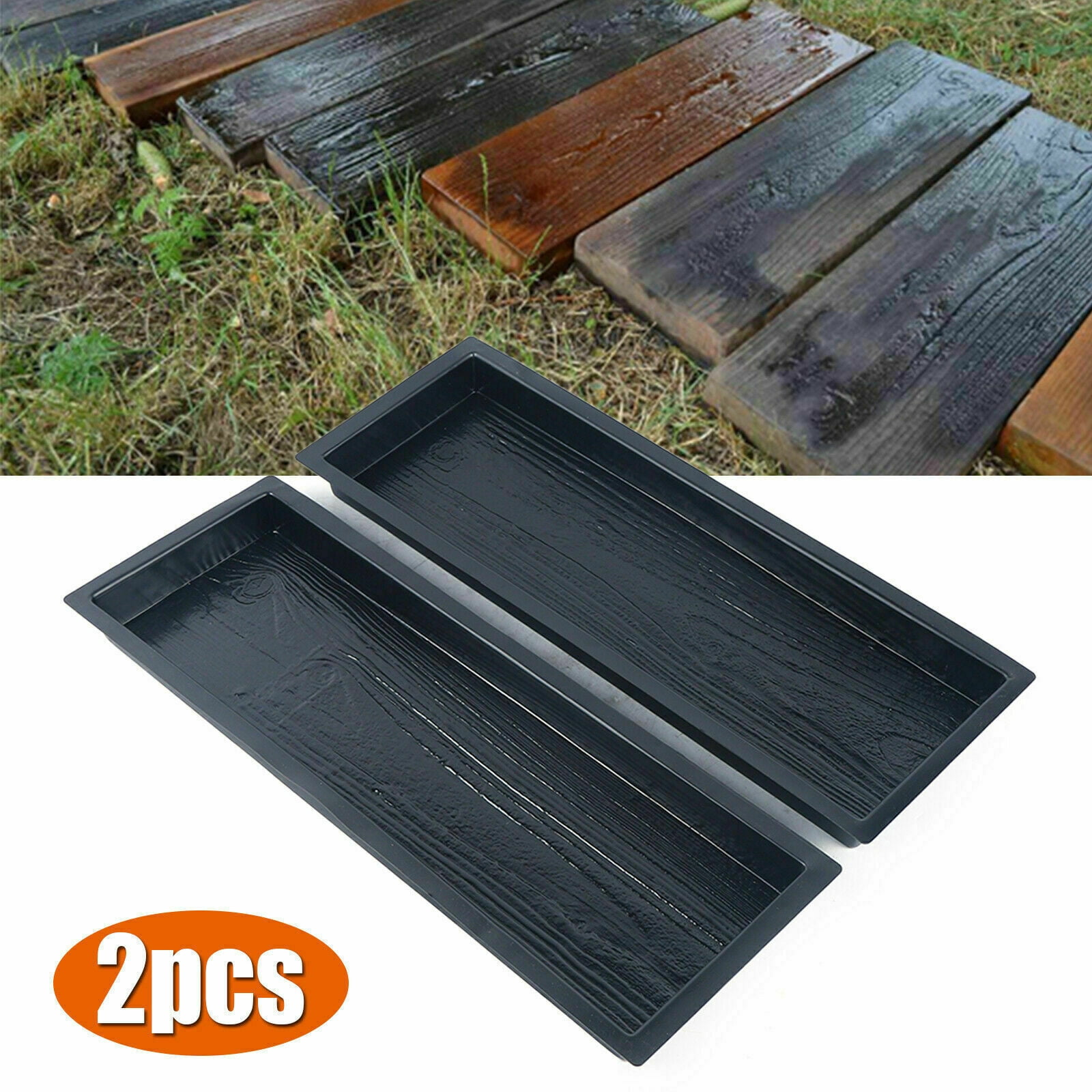 2PCS Wooden Board Molds Path Maker Pavement Mold Patio Concrete ...