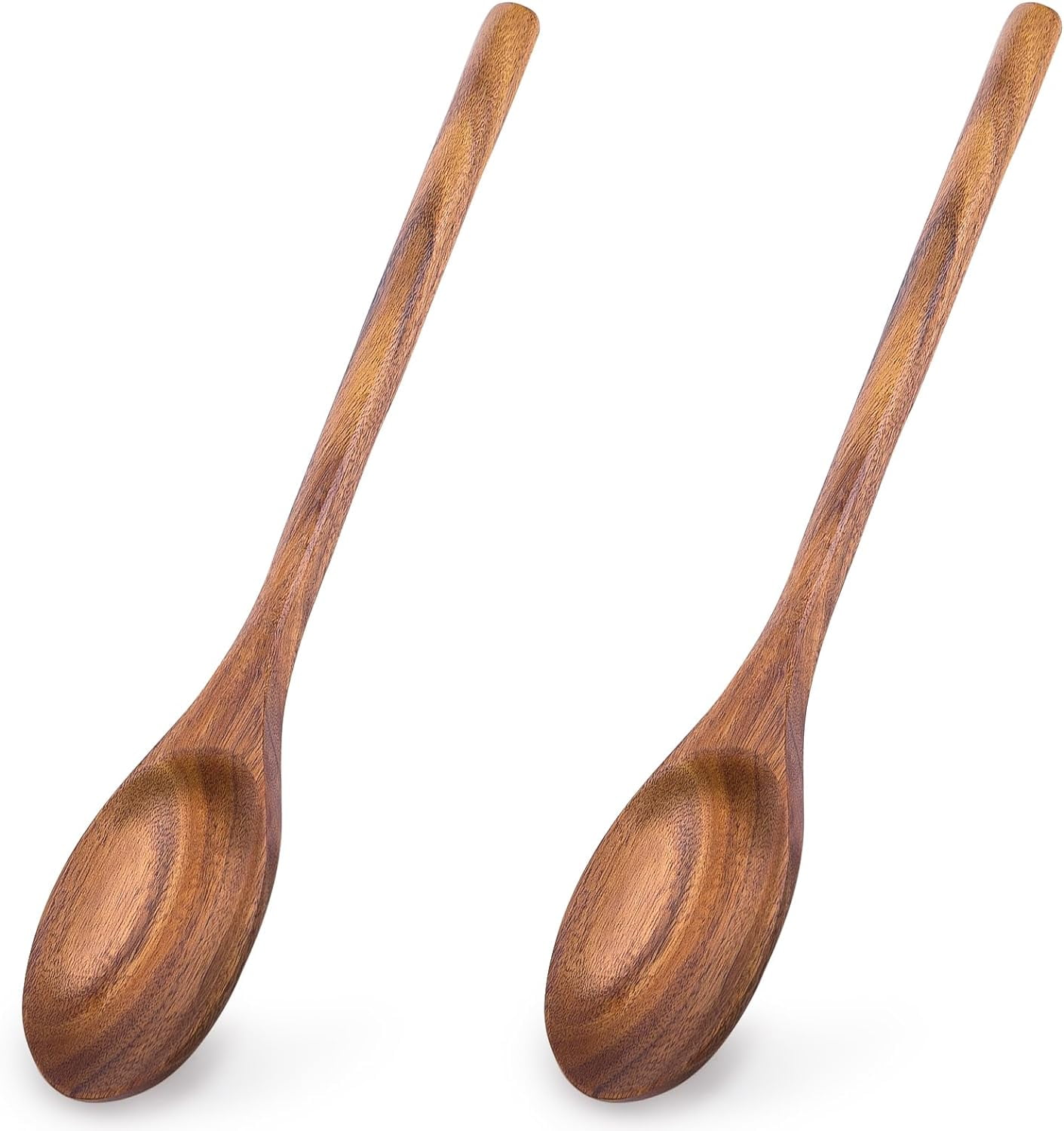 2PCS Wooden Cooking Spoons, Large Wooden Cooking Spoons Wooden Kitchen ...