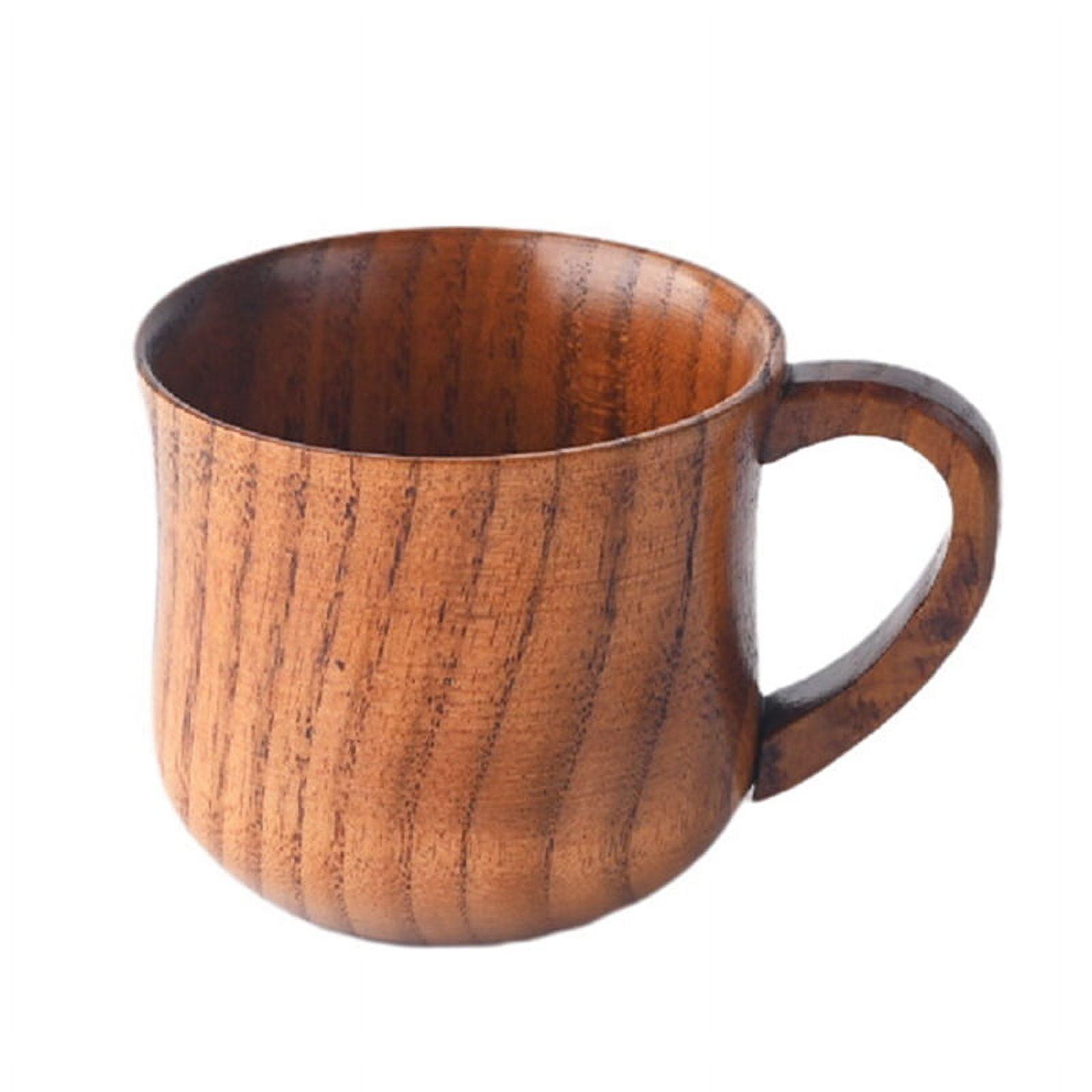 2PCS Wooden Cup Solid Wood Cup with Handle Sour Jujube Solid Wood Water ...