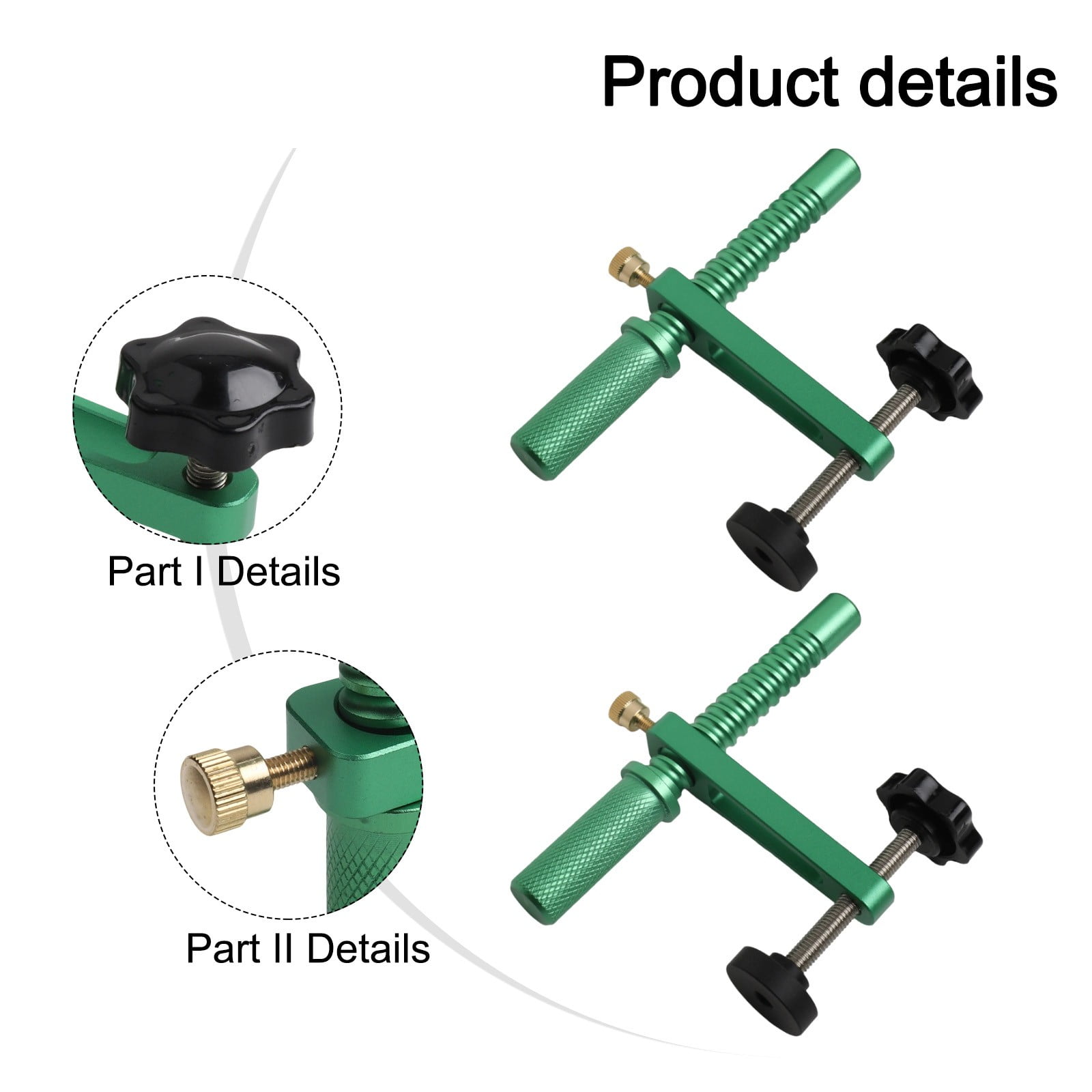 2PCS Woodworking Hold Clamp Aluminum Bench Stop Quick 19/20mm Benchtop ...