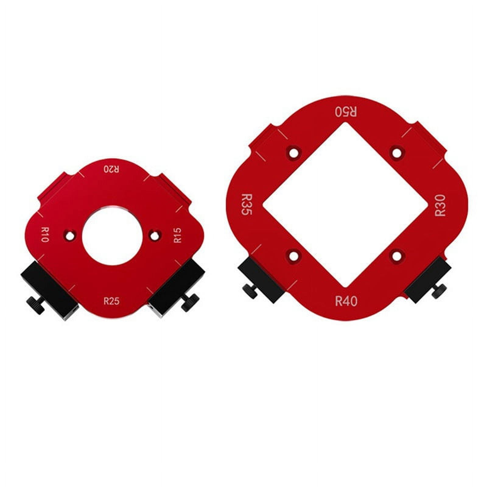2PCS Woodworking Router Templates R10-R50 Radius Jig 4-In-1 Arc Angle ...