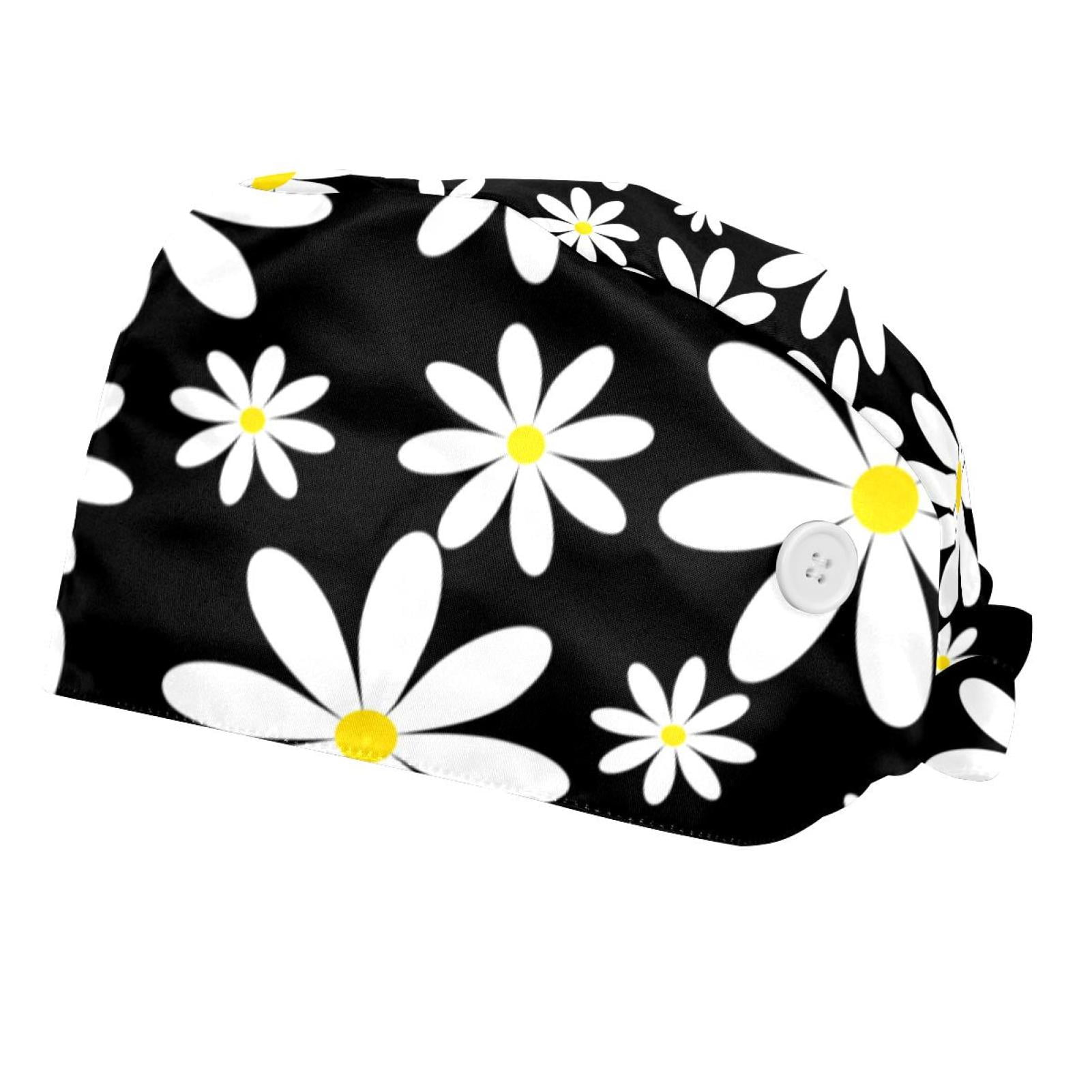 2PCS Working Cap with Buttons and Sweatband Adjustable Tie Back Hats ...