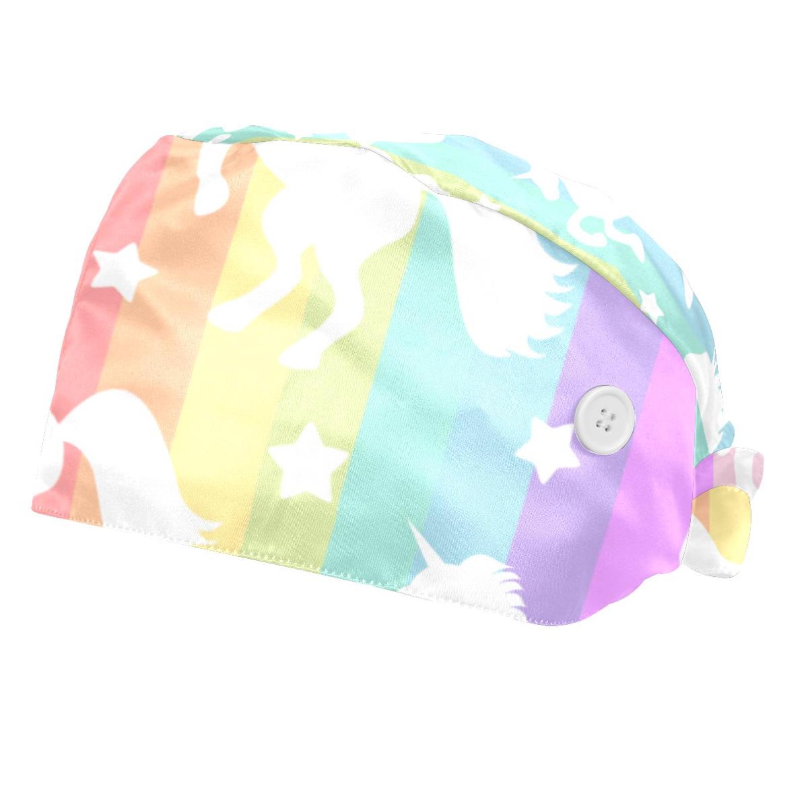 2PCS Working Cap with Buttons and Sweatband Adjustable Tie Back Hats ...