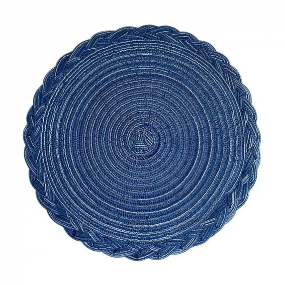 2PCS Woven Placemats Heat Insulation Mat Round Table Mats Dining Table ...