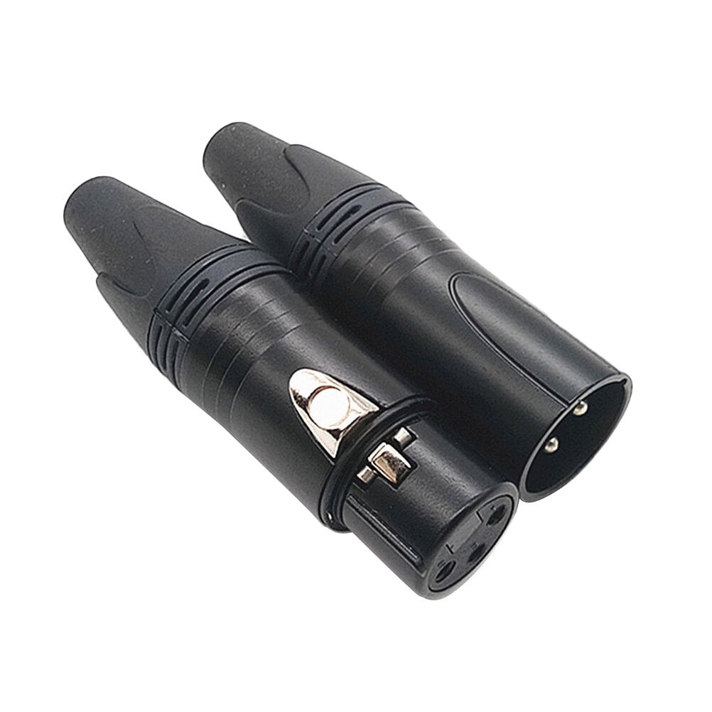 2PCS XLR Connector Microphone Wire Plug Replacement 3-pin Male Female ...
