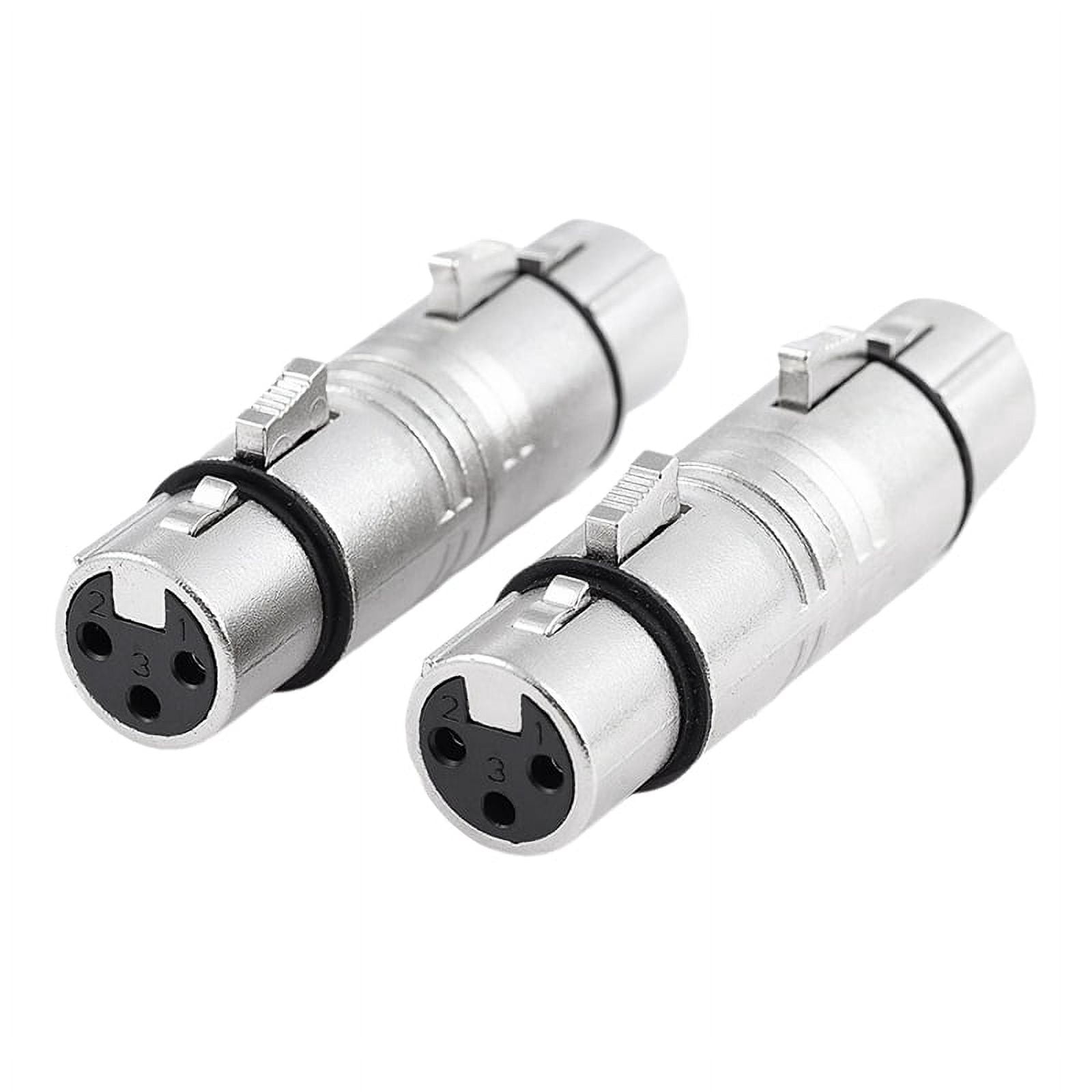 2PCS XLR Female to 3 Pin Adapter, Gender Changer,Mic Extension ...