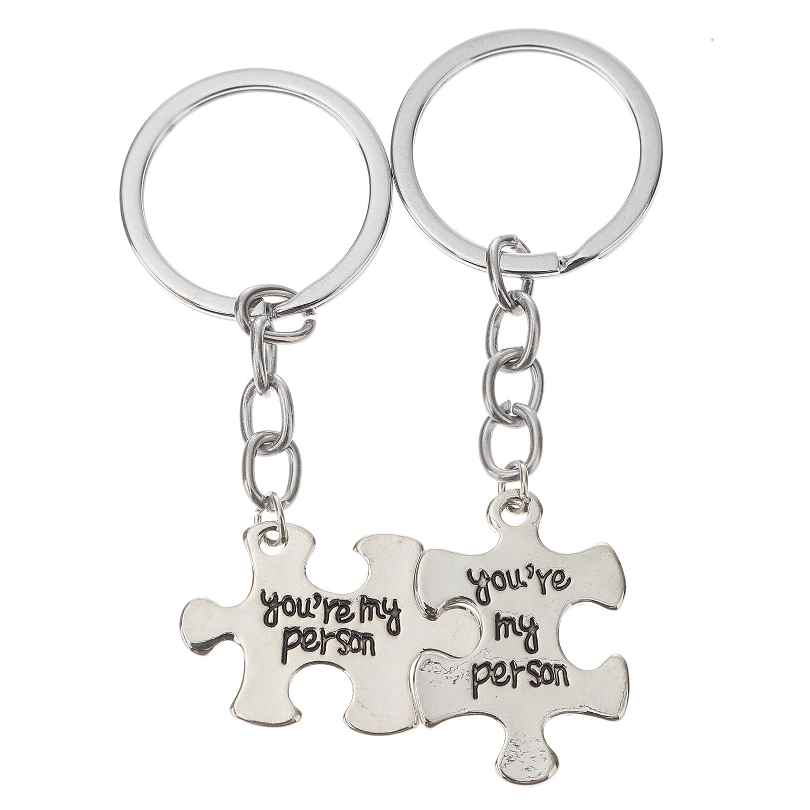 2PCS “You Are My Person” Stainless Steel Keychain for Men Women Lovers ...