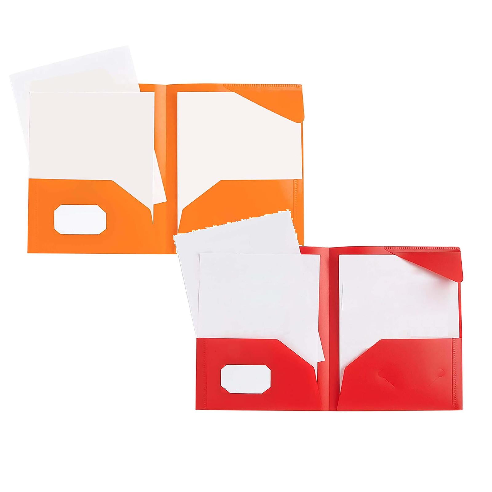 2PCS ZUOIK School Supplies Plastic Folder Poly Two Pocket Folder Three ...