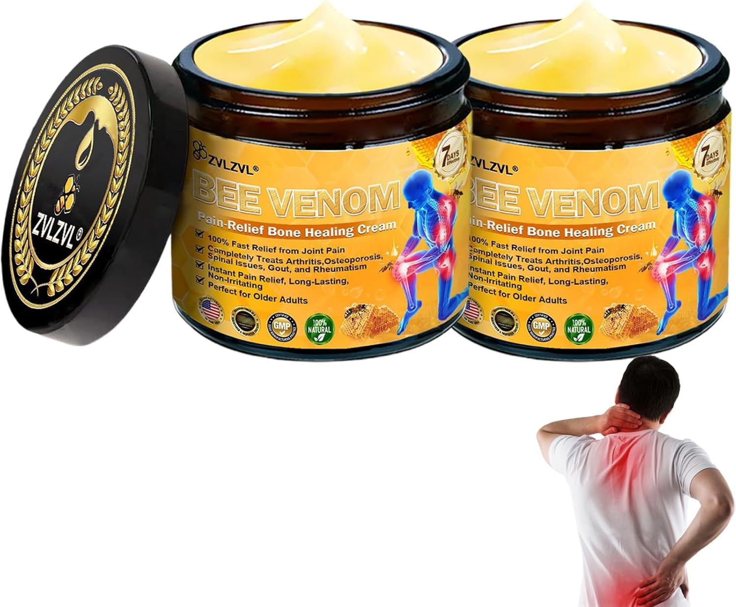 2PCS ZVLZVL Be®e Ven®om Pa®in Rel®ief Bo®ne Hea®ling Cre®am, Be®e Ven ...