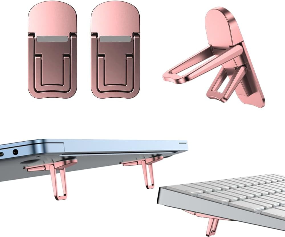 2PCS Zinc Alloy Mini Foldable Laptop Stand, Portable Computer Keyboard ...