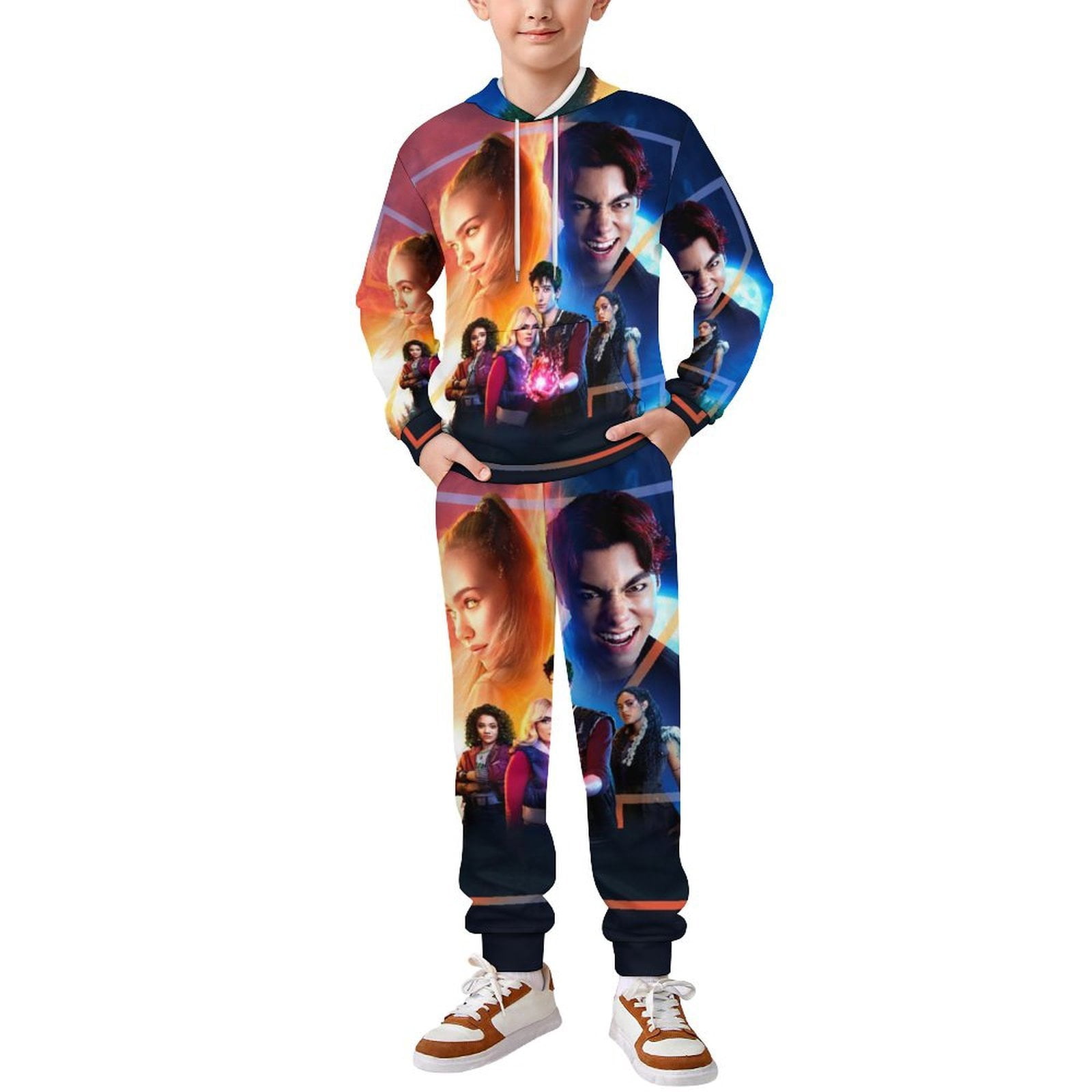 2PCS Zombie Character Tracksuit Outfit Hoodie Sweatshirt & Jogger Pant ...