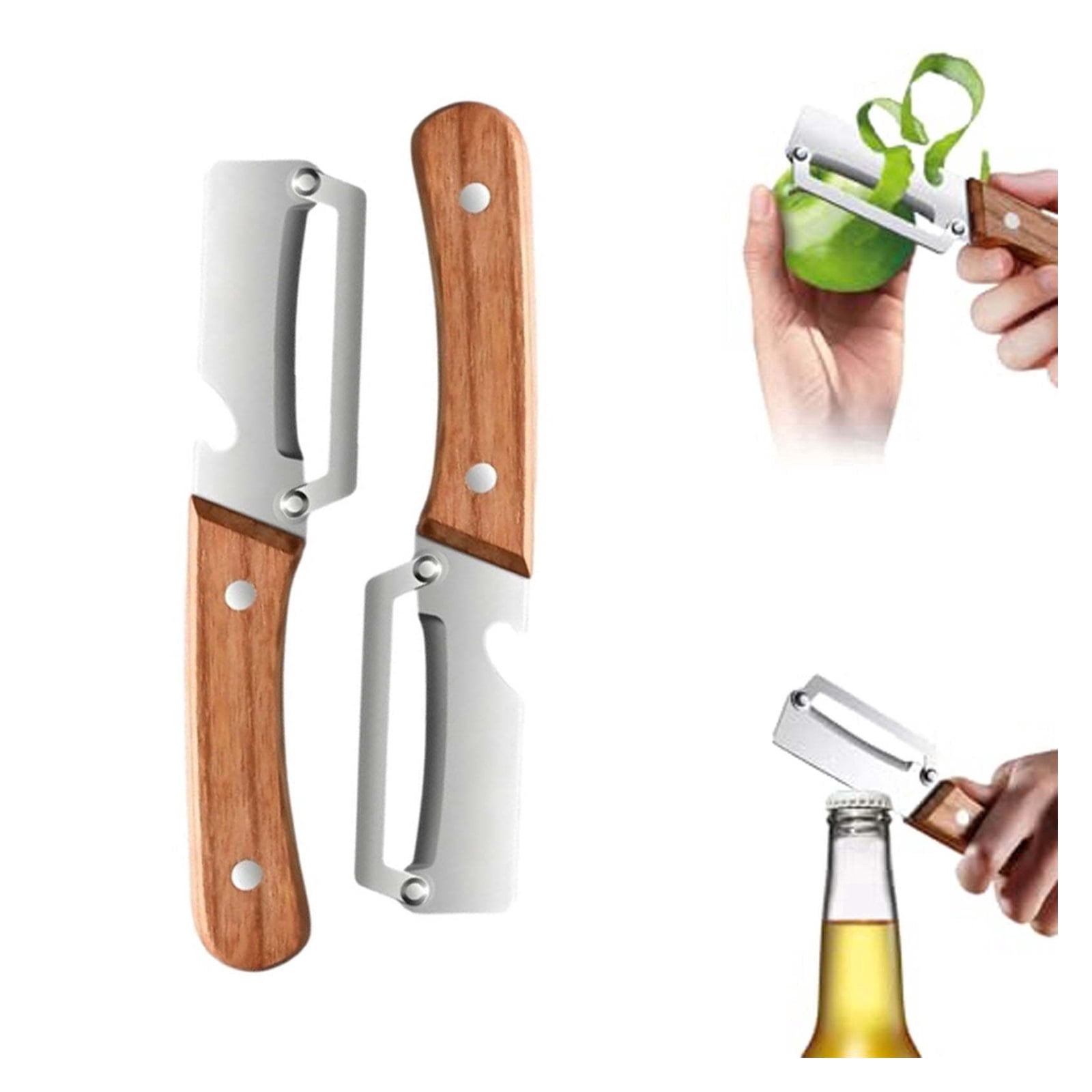 2PCS household multifunctional peeling knife, stainless steel sugarcane ...