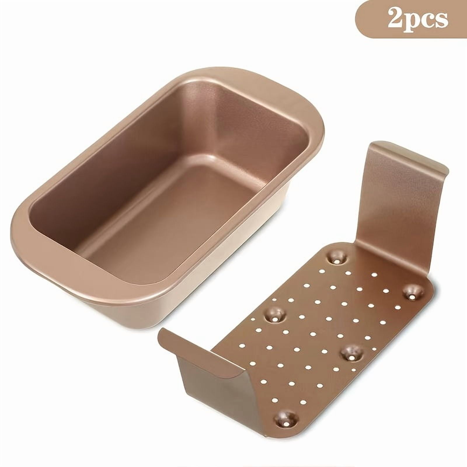 2PCSMeatloaf Pan with Drain Tray Non-stick Meat Bread for Baking ...