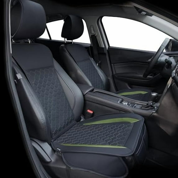 2PCs Front Car Seat Covers Leather Water Proof Seat Protector Universal ...