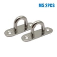 2PCs M5/M6/M8 Oblong Pad Eye Plate Staple Hook Loop Boat Shade Sail ...