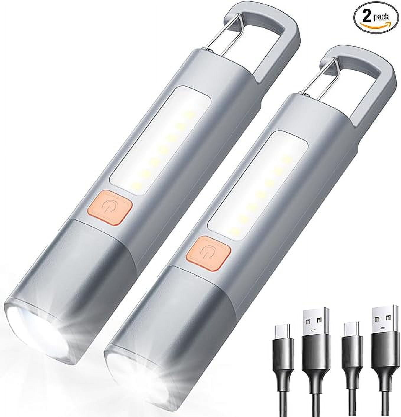 2PCs waterproof flashlight handheld powerful flashlight rechargeable ...