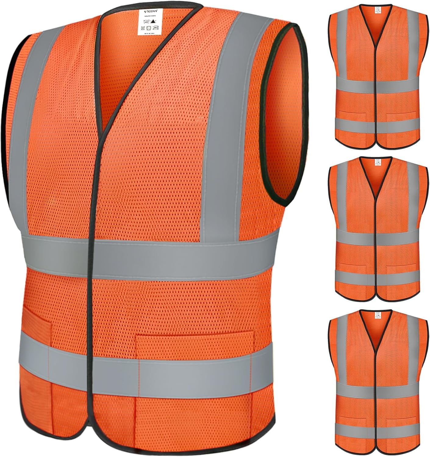 2PK/4PK Reflective Safety Vest, High Visibility Vest with Reflective ...