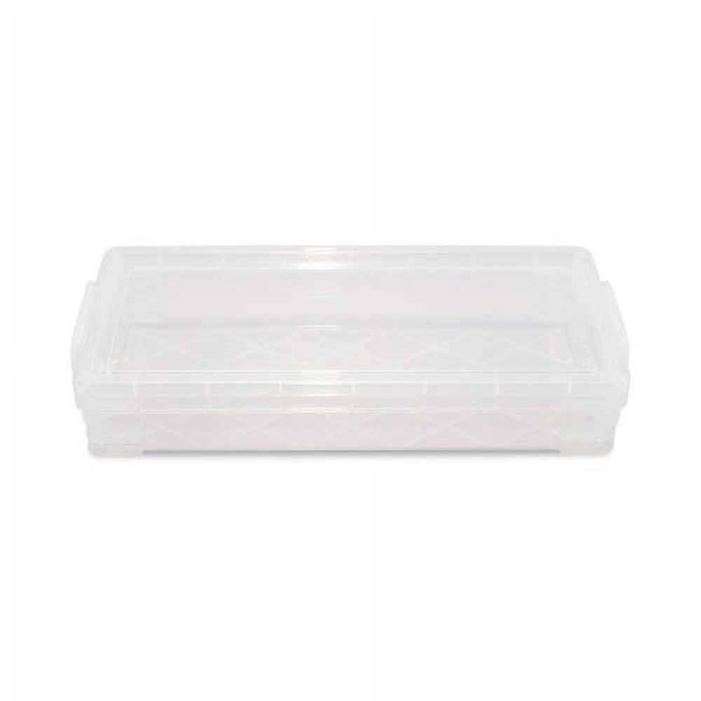 2PK Advantus Super Stacker Pencil Box, Plastic, 8.25 x 3.75 x 1.5 ...