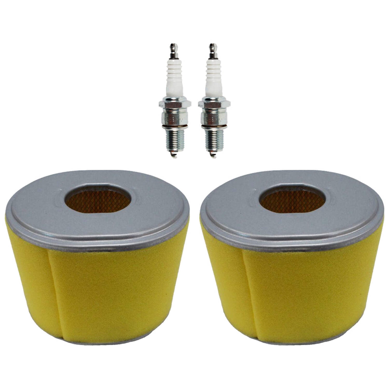 2PK Air Filter Kit and Spark Plug Combo fits Honda GX340, GX390 17210 ...