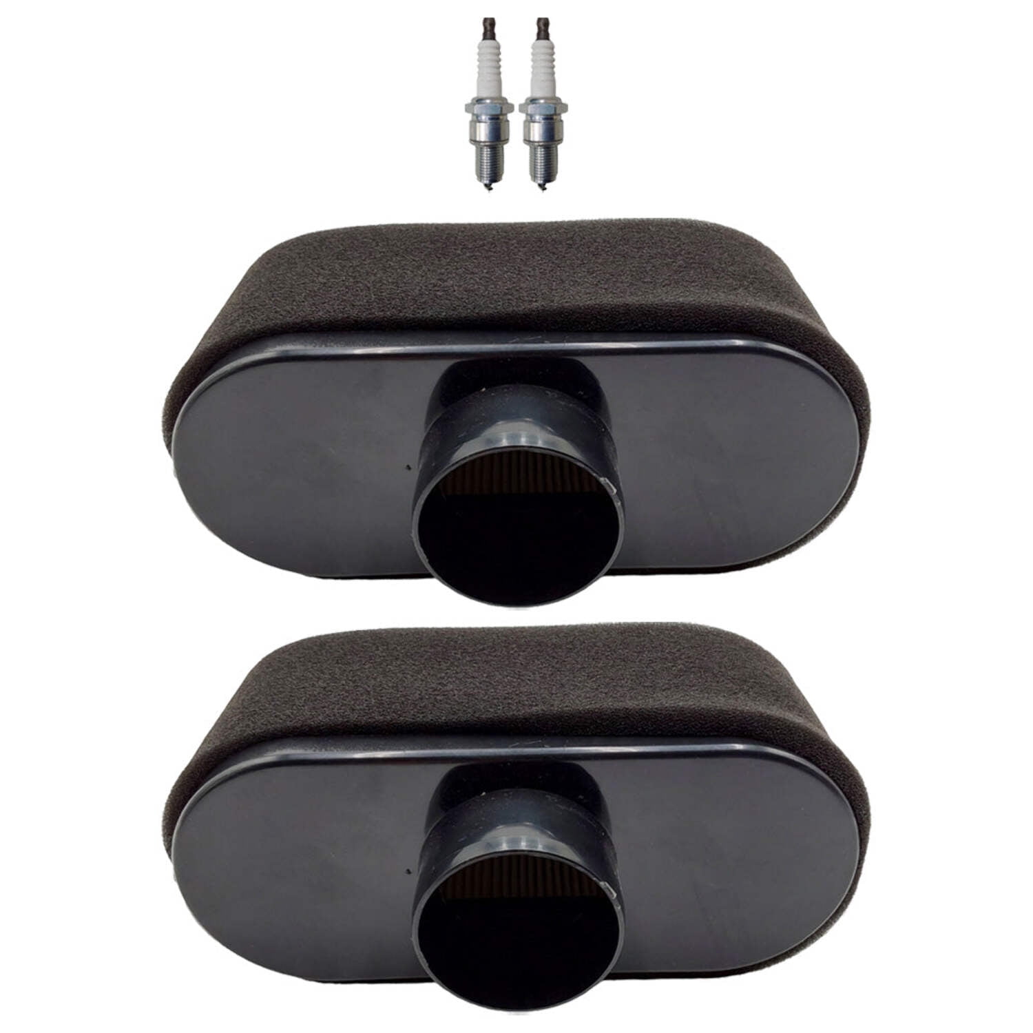 2PK Air Filter & Spark Plugs For John Deere S240 W36R X310 Z445 Fits ...