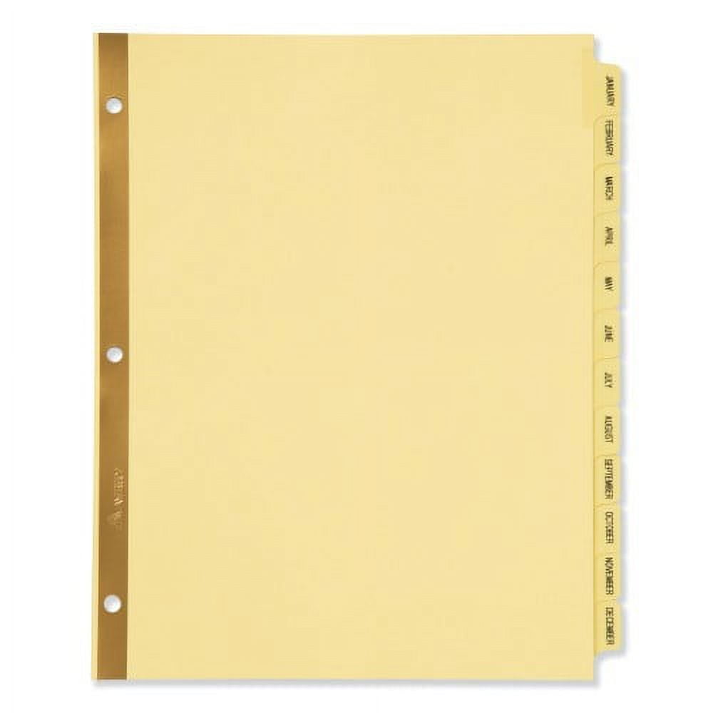 2PK Avery Preprinted Laminated Tab Dividers with Gold Reinforced ...