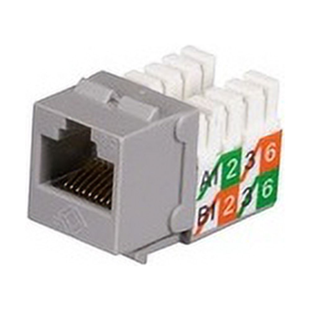 2PK Black Box Cat5e Keystone Jack - Unshielded, Gray, Gsa, Taa ...