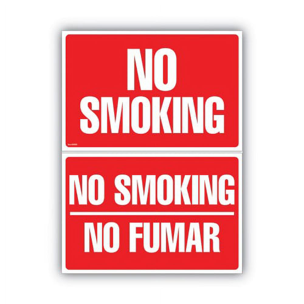 2PK COSCO Two-Sided Signs, No Smoking/No Fumar, 8 x 12, Red (098068 ...