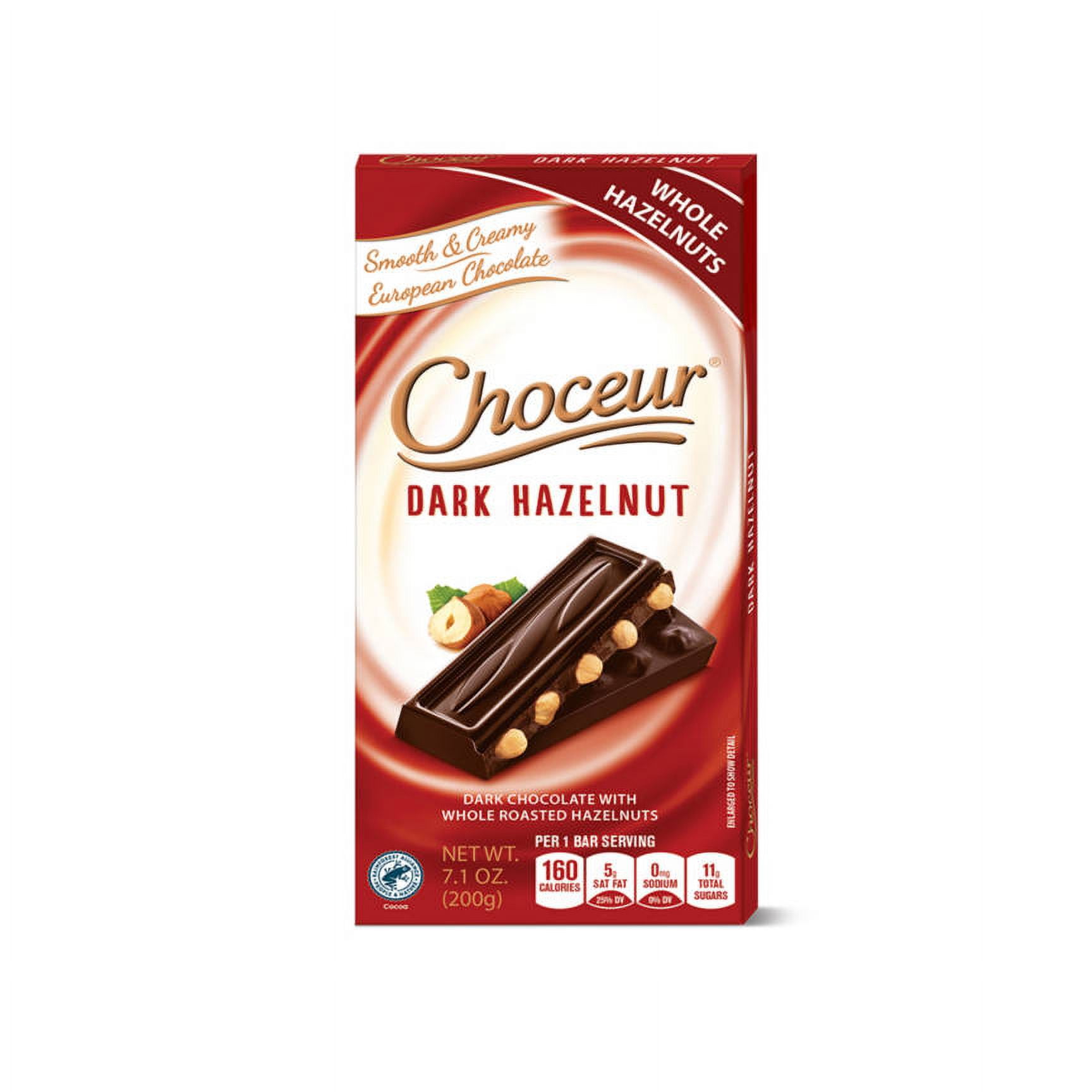 2PK - Choceur European Dark Chocolate Bar with Whole Roasted Hazelnuts, 7.05 oz - Walmart.com