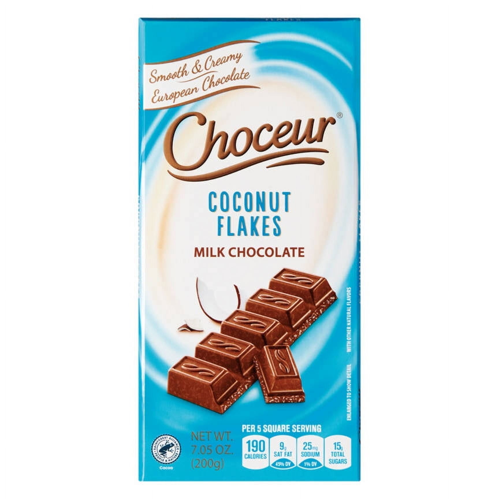 2PK - Choceur Milk Chocolate Bar with Coconut Flakes, 7.05 oz - Walmart.com
