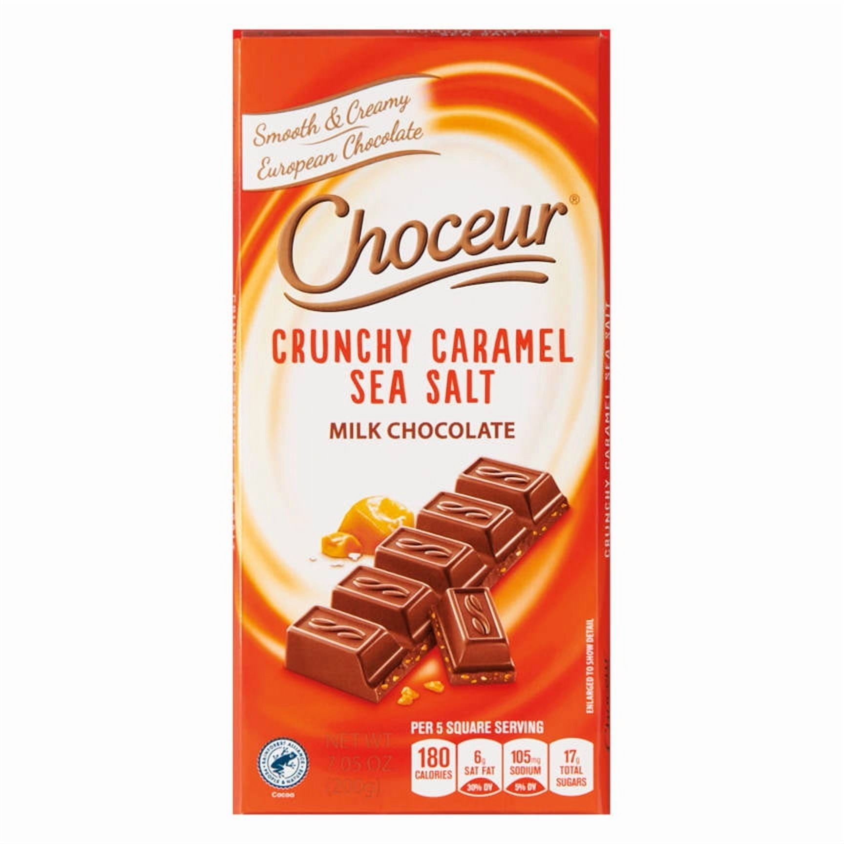 2PK - Choceur Milk Chocolate Bar with Crunchy Salted Caramel, 7.05 oz ...