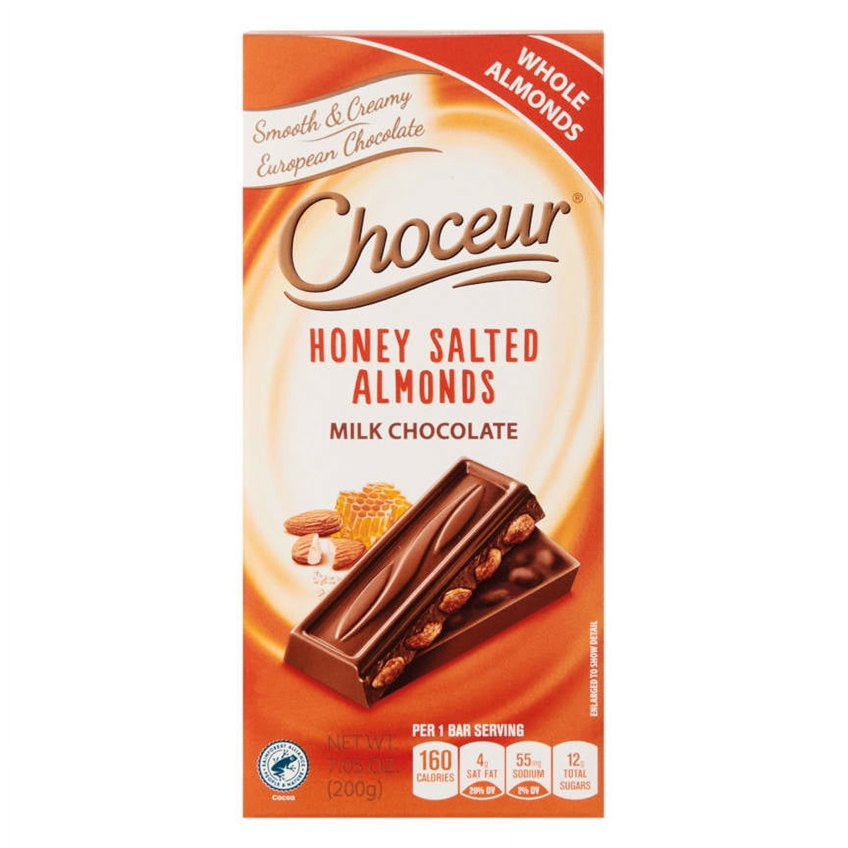 2PK - Choceur Milk Chocolate Bar with Honey Salted Almonds, 7.05 oz - Walmart.com