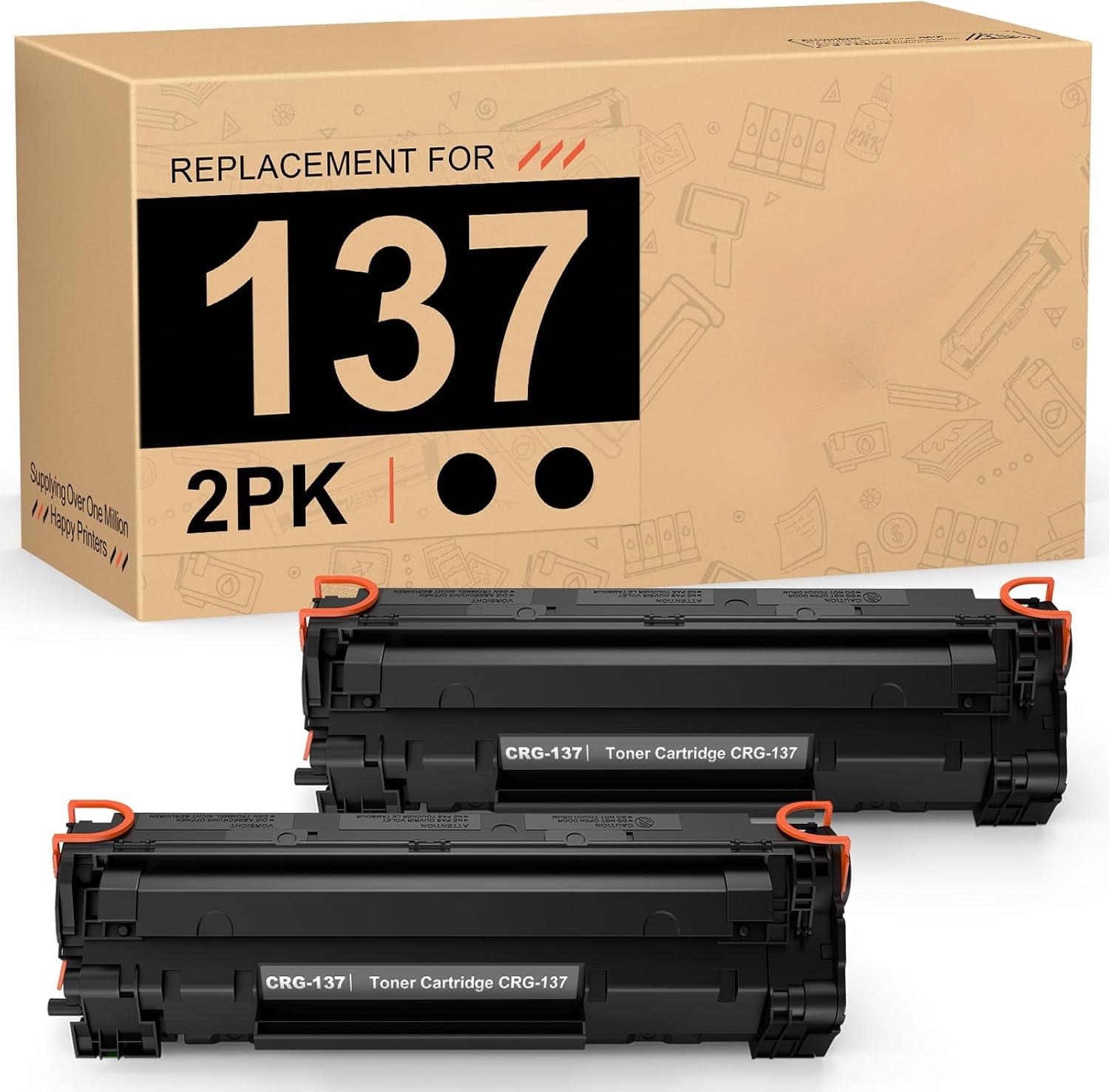 2PK Compatible CRG137 Toner Cartridge Replacement for Canon 137 Toner ...