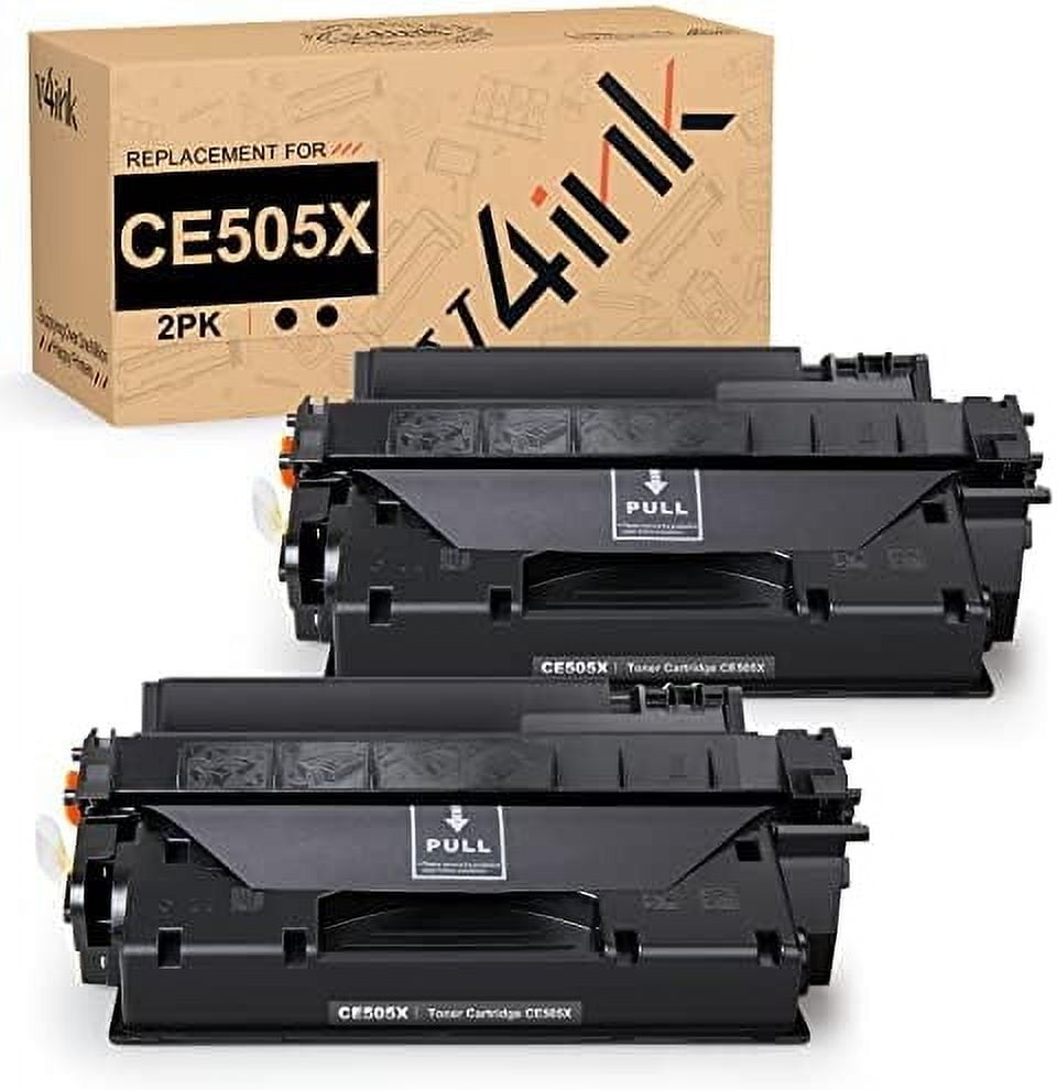 2PK Compatible Toner Cartridge Replacement for HP 05X CE505X Toner ...