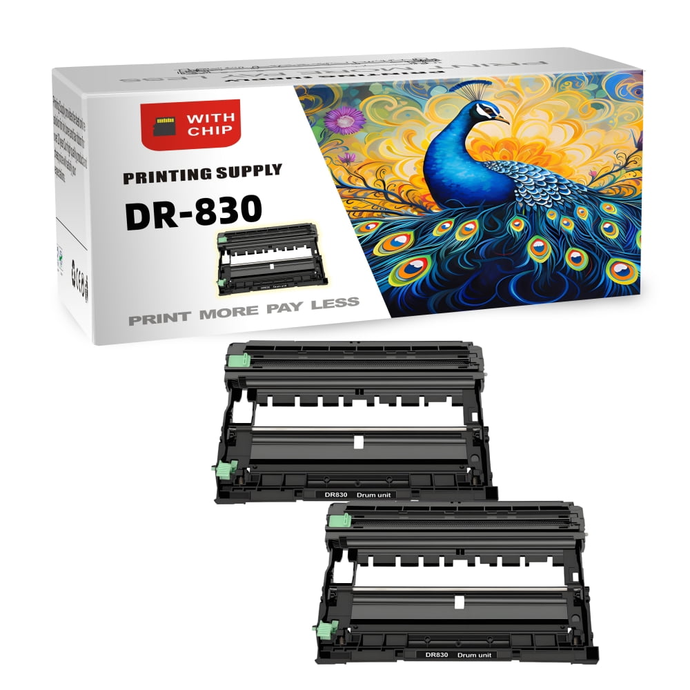2PK DR830 Drum Unit Replacement for Brother DR-830 TN830 Work with HL ...