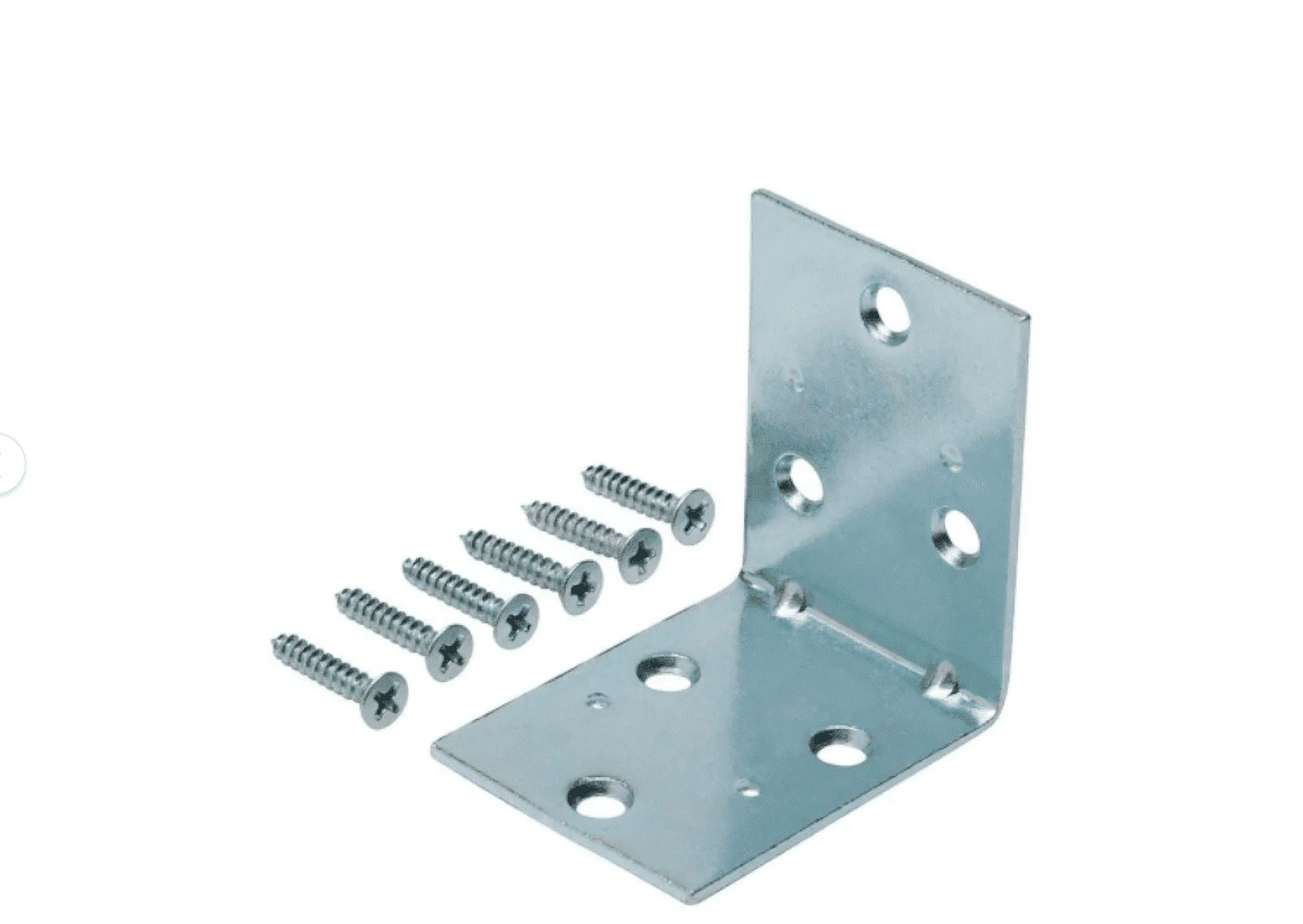 2-Pack Everbilt 2.5in Zinc-Plated Steel Right Angle Double-Wide Corner ...
