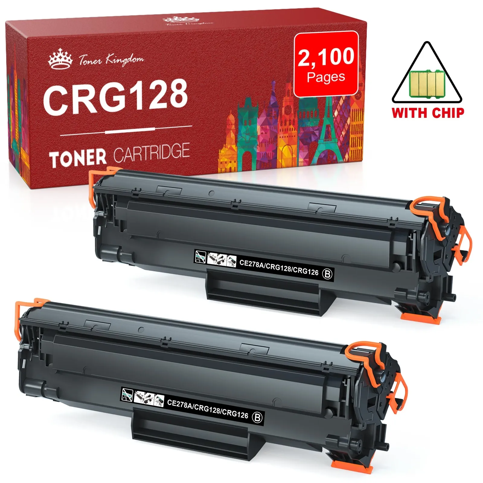 2PK For 128 Toner Cartridge Black For ImageClass D530 D550 MF4770n ...