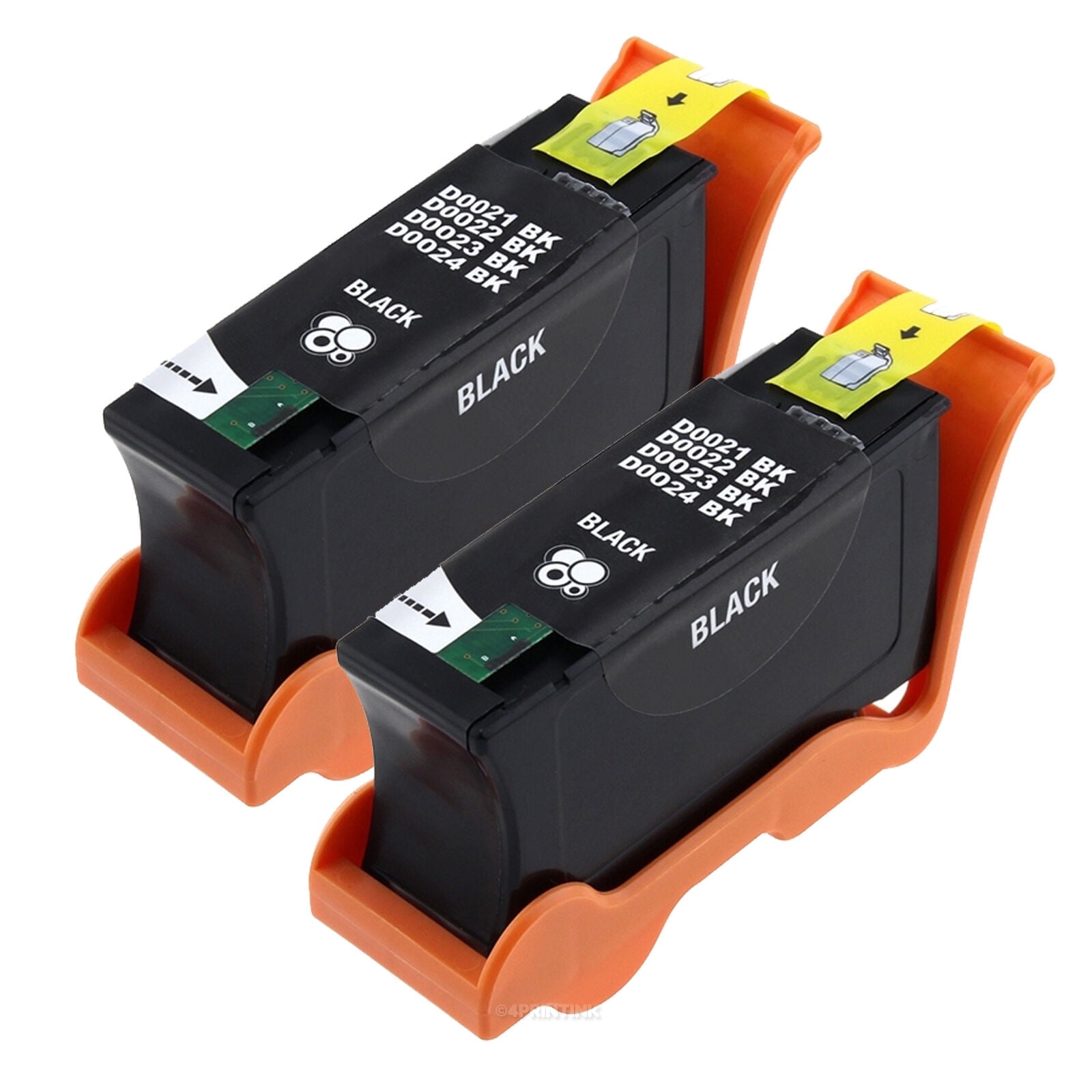 2PK High-Yield Black Ink Cartridge for Dell 21 22 23 24 - Fits Dell ...