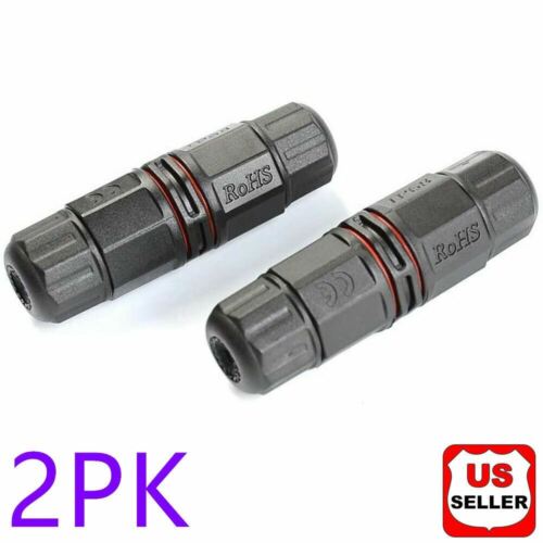 2PK Junction Box Waterproof IP68 Electric Cable Wire Plug Connector ...