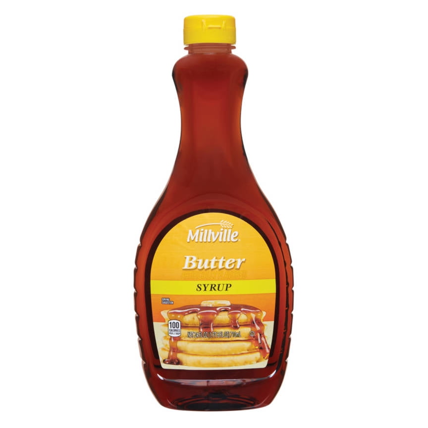 2PK - Millville Butter Flavored Pancake Syrup, 24 oz - Walmart.com