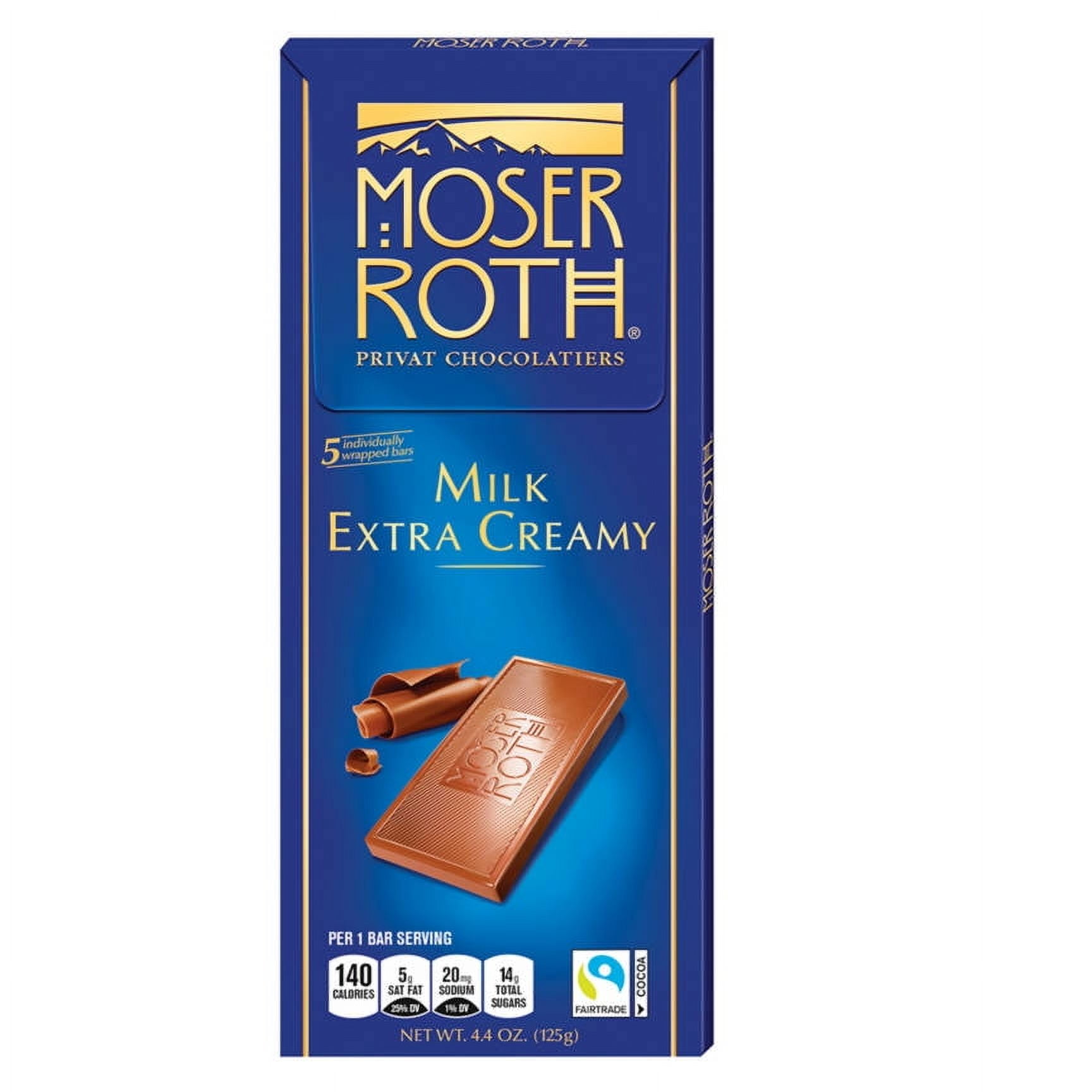 2PK - Moser Roth Milk Extra Creamy Chocolate Bar, 4.4 oz - Walmart.com