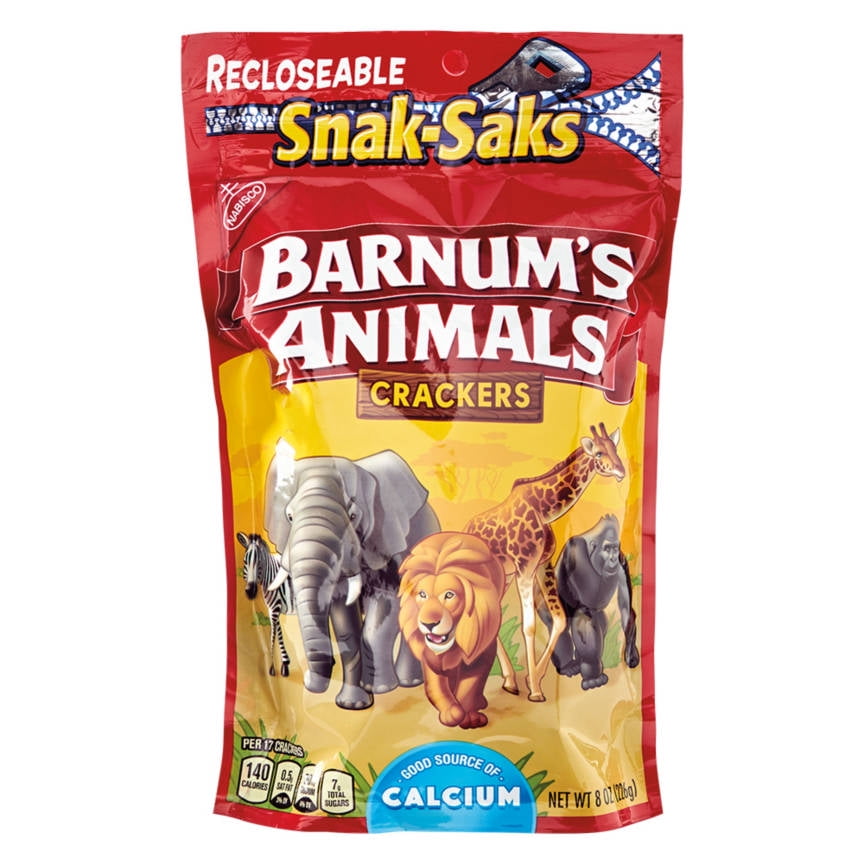 2PK - Nabisco Barnum Animal Crackers Snak Sak, 8 oz - Walmart.com