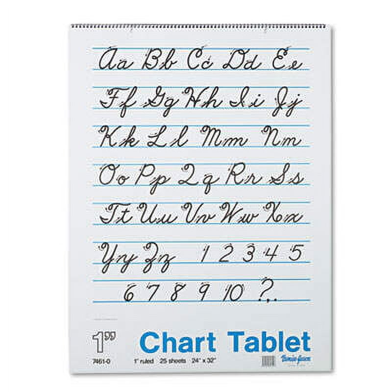 2PK Pacon Chart Tablets, Presentation Format (1" Rule), 24 x 32, White ...