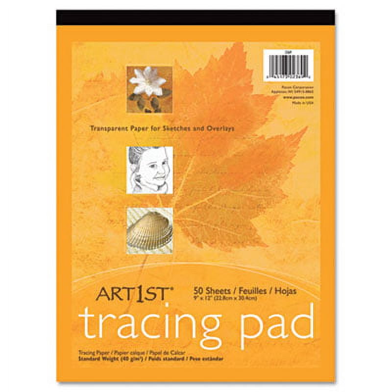 2PK Pacon PAC2312 Art1st Parchment Tracing Paper, 9 x 12, White, 50 ...