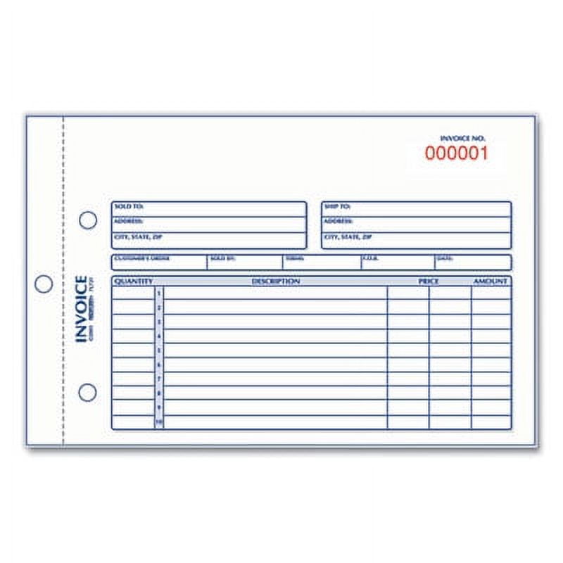 2PK Rediform 7L721 Invoice Book, 5 1/2 x 7 7/8, Carbonless Duplicate ...