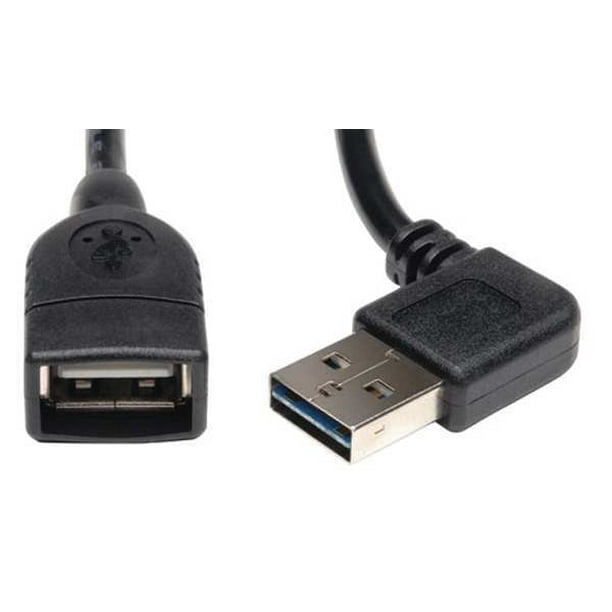2PK Reversible USB Extension Cable, Black - Walmart Business Supplies