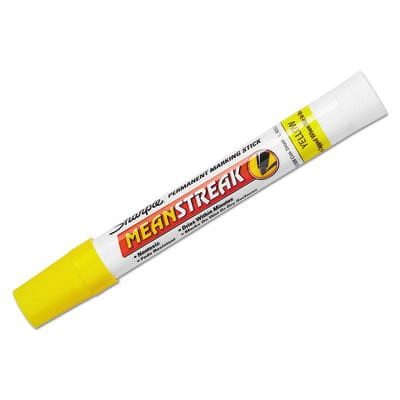 2PK Sharpie 85005 Mean Streak Marking Stick, Broad Tip, Yellow ...
