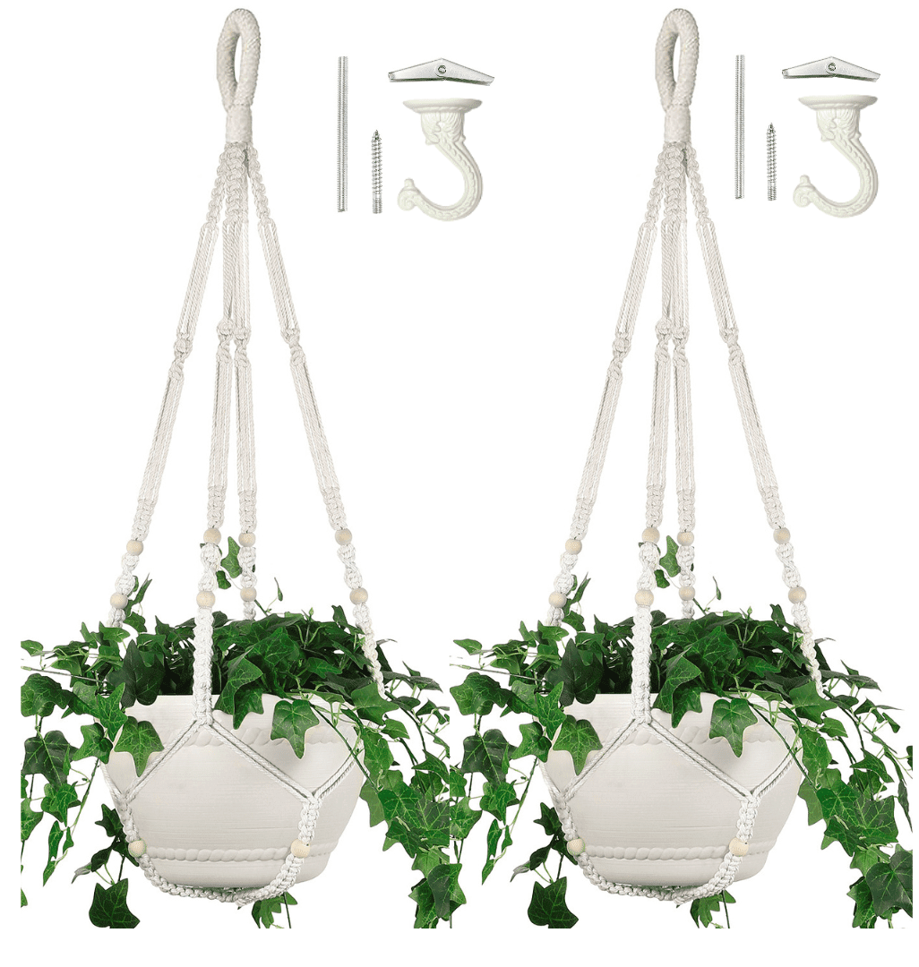 2PK Shineloha Hanging Planter for 12 inch Pot (Extra Long 43inch ...