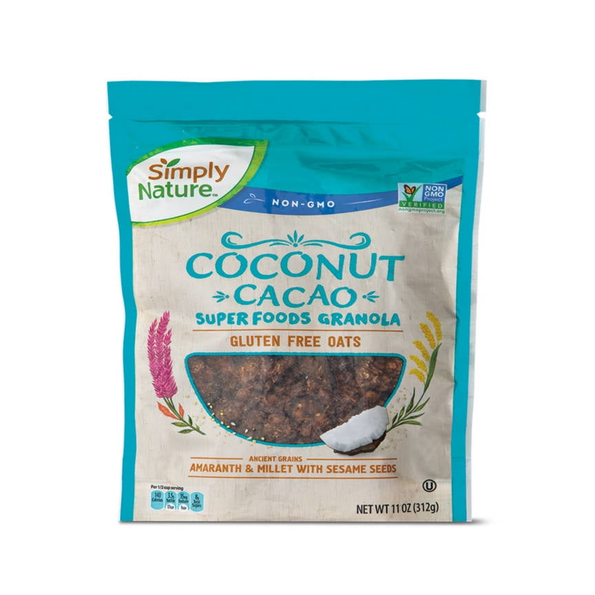 2PK - Simply Nature Coconut Cacao Super Foods Gluten Free Granola, 11 ...